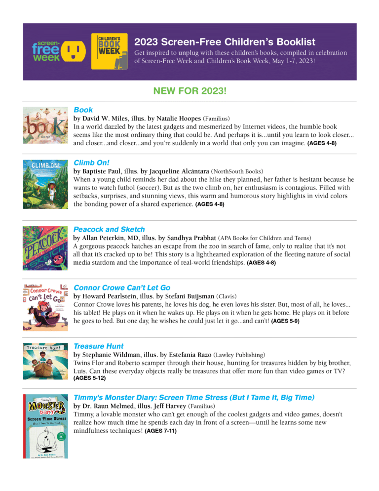 Find time to dream, connect, and play - Screen-Free Week